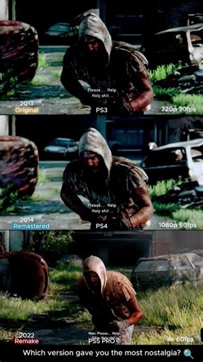 PS5 Pro vs PS4 vs PS3: The Last of Us Graphics Comparison ! 🎮#gaming #ps5 #ps4 #gameplay