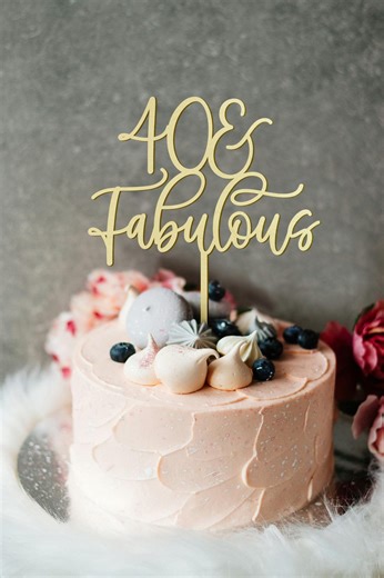 Personalized Birthday Cake Topper / Custom Script Cake Topper for Birthdays and Party / Customizable Cake Topper / Gold Silver - Etsy