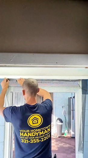 Fresh screen, fresh breeze! Perfect for keeping bugs out and letting airflow in! #HomeUpgrades #happycustomers #MerrittIslandFL #cocoabeachflorida #vieraflorida #suntreefl #handyman | Your Hometown Handyman