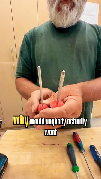 Why would anybody use torxscrews? #cabinets #closet #diy