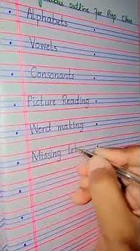 prep class English syllabus outline