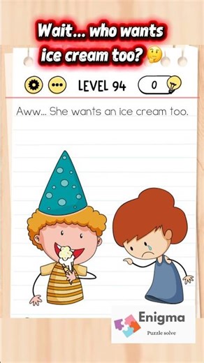 Aww… She Wants Ice Cream Too 🍦Brain test level 94