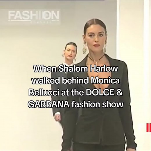 Shalom Harlow's Stunning Walk Behind Monica Bellucci