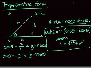 Complex Numbers: Trigonometric Form (Part One)