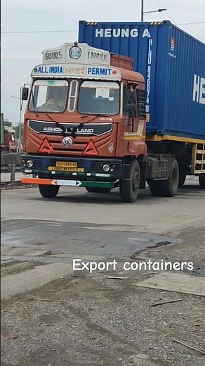Export containers ready for loading at jnpt seaport | export cargo | truck | logistics | warehousing
