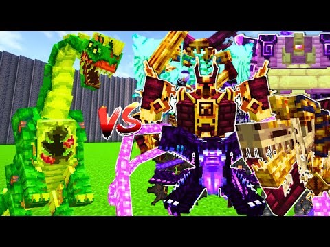 ZOMBIE Dinosaur(MY MOD) VS L_ENDER'S CATACLYSM BOSSES! - Minecraft