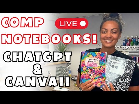 Composition Notebooks - Canva & CHATGPT!! For Beginners!!
