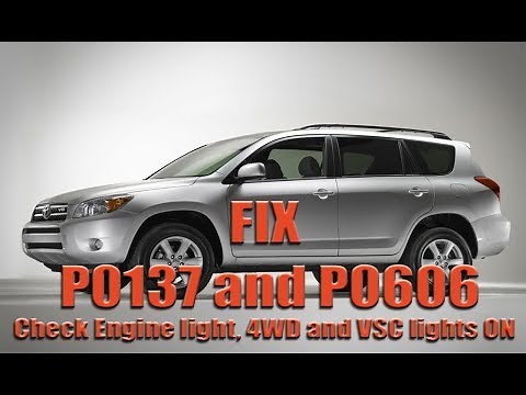 P0137 & P0606 fix | Toyota Rav4 | Oxygen sensor DIY | Engine Light+4WD+VSC lights on
