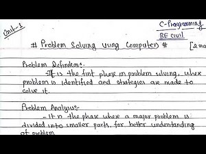 Problem Solving using Computers|C Programming Purbanchal University TU KU PoU BE Civil & Computer