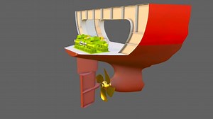 Animaton Of Massive Ship Steering Gears Working Principle