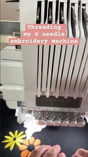 Threading my 6 needle brother pr680w embroidery machine. Threading a mulit needle embroidery machine