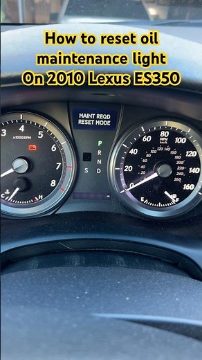 How to reset your oil maintenance light / Oil life on 2010 Lexus ES350 #resetoillife #lexus