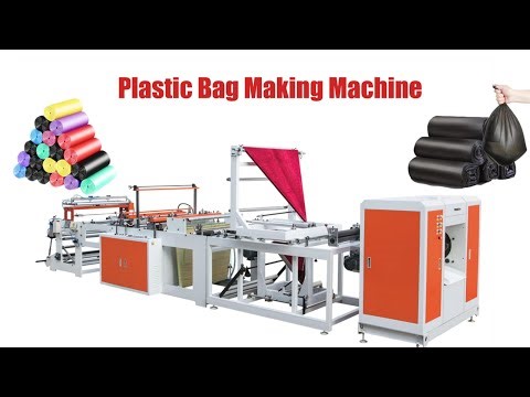 Plastic PE Automatic Garbage Bag on roll making machine