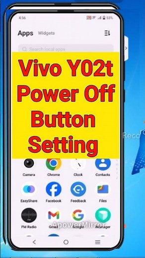 Vivo Y02t power off button setting #vairalvideo #youtube #shortvideo #shorts #youtube #Vivo