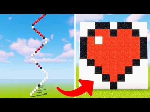 Minecraft Falling Pixel Art (Heart) Tutorial!
