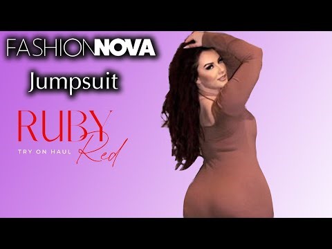Fashion Nova Curve Jumpsuit Try On Haul | @NovaMEN by ‪@FashionNova‬ ​⁠​⁠ | Ruby Red