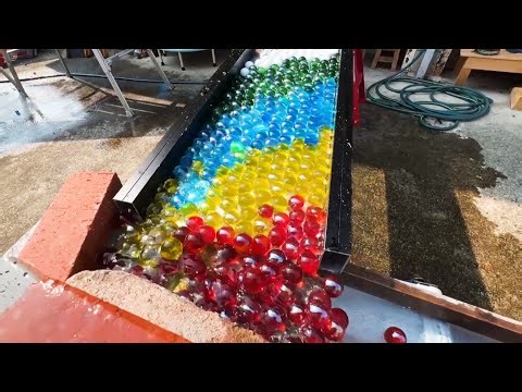 Rainbow Marble Run ☆ The sound of water and relaxing ball rolling