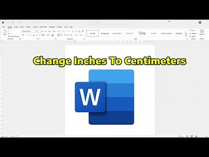 How To Change Inches To Centimeters in Microsoft Word