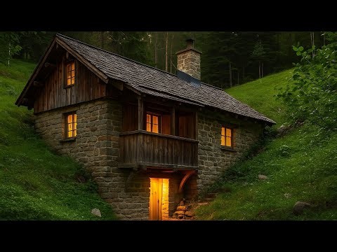 1 Years I Built an Off Grid Cabin in The woods.