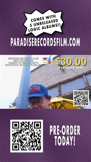 Logic on Instagram: "Who wants a golden ticket??? 🎫 We will spend the day together and enjoy a dinner. private concert, VIP screening of Paradise Records, exclusive merch & more!!"