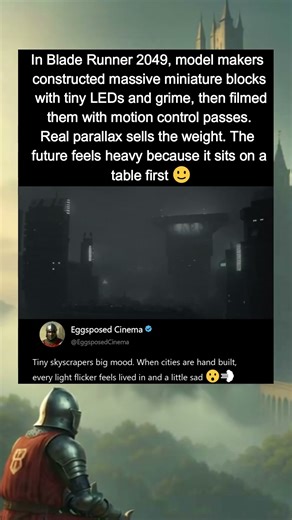 In Blade Runner 2049 (2017), huge miniatures built the future city.