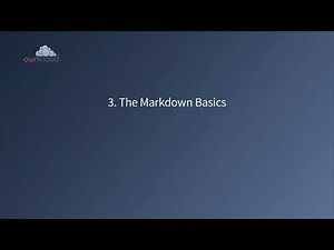 #3 The Markdown Basics
