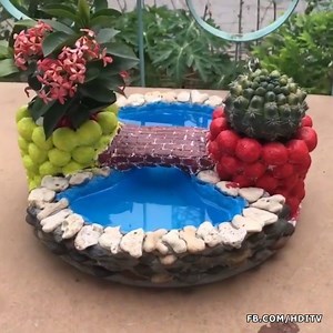 314K views · 4.5K reactions | Idea Pots Plants And Mini Lake - Creative Plant Pots From Small Stones | Home Design Ideas | Facebook