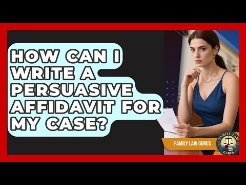 How Can I Write A Persuasive Affidavit For My Case? - Family Law Gurus