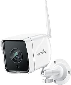 Outdoor Security Camera, Wansivew 1080P Wireless WiFi IP66 Waterproof Surveillance Home Camera with Motion Detection, Two-Way Audio, ONVIF and RTSP Protocol and Compatible with Alexa W6 (White)