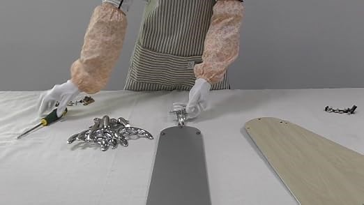 52\" chrome crystal ceiling fan install video