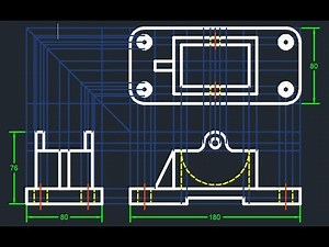 Autocad first angle orthographic projection