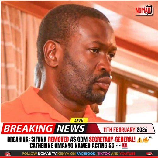 Breaking: The Orange Democratic Movement (ODM) has officially removed Edwin Sifuna as Secretary‑General, appointing Catherine Omanyo as Acting SG following a tense National Executive Council meeting. The dramatic leadership shift comes amid rising internal party tensions and ongoing debates about direction and strategy after the death of Raila Odinga. Sifuna, one of the party’s most visible leaders, has been at the centre of recent intra‑party disagreements, but today’s NEC decision marks a defi