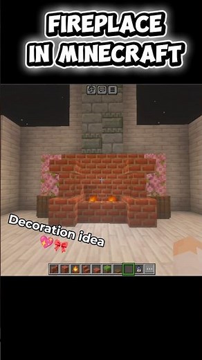 Cozy Fireplace Build in Minecraft 🪵🔥 | Easy Decoration Idea #minecraft #shorts