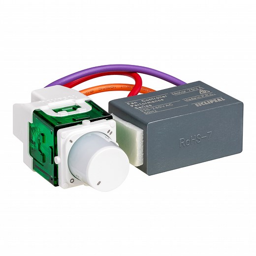 40CSFM-VW - Mech Switch, Clipsal Iconic, 4-Position, Rotary Switch Off-1-2-3 Capacitor, 75VA, 250V | Schneider Electric Australia