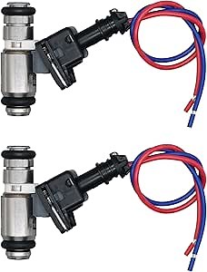 IWP162 Fuel Injector 2Pack with 2 Connectors Replacement for Harley Davidson Breva Griso Norge Aprilia
