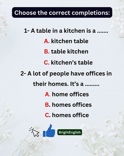 Learn English easily with Grammar Questions... #ESL #everyoneactive #English#learnenglish #learning #englishvocabulary | BrightEnglish