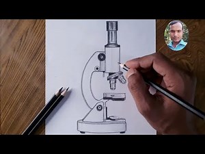 How to draw microscope/Draw microscope in simple way.