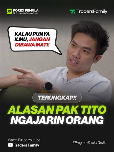 ALASAN PAK TITO NGAJARIN ORANG ? Tutorial Daftar Traders Family Program Belajar trading forex gratis bersama kami. Cara daftar program belajar forex gratis : 1. Pastikan akses link hanya melalui bio kami atau dengan scan barcode pada konten video kami agar terhindar dari pihak penipuan dan pihak yang tidak bertanggung jawab. 2. Isi form pendaftaran resmi melalui akun @forexpemula_. Tunggu hingga dihubungi oleh konsultan. 3. Download aplikasi Traders Family. 4. Masuk ke menu Client Protection. 5.