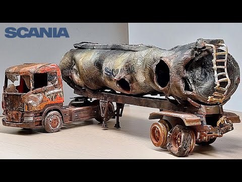 Destroyed SCANIA fuel truck | Restoration Abandoned semi trailer