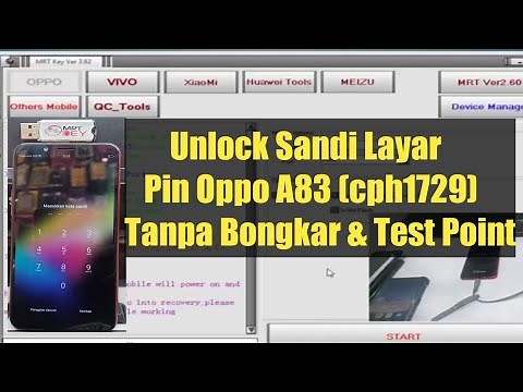 Unlock Sandi Layar Pin Atau Pola Oppo A83 (CPH1729) Tanpa Bongkar Via Mrt Dongle Hanya 2 Detik