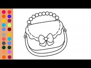 Hand Bag Song & Coloring for Kids, Toddlers | How to Draw & Color Easy Art Tips