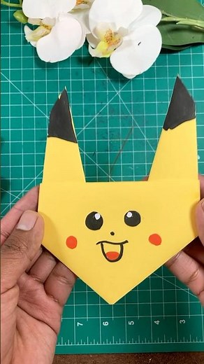 ⚡ Make your own origami Pikachu! 🧻 Easy craft for kids