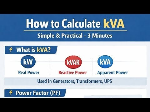 How to Calculate kVA – Simple and Practical