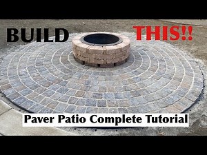 Outdoor Backyard DIY Paver Patio Smokeless Fire Pit! Basalite Paver Circle Kit / Pavestone Fire Pit