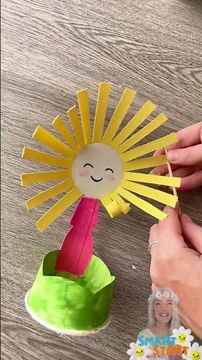 🌼Curly-Haired Garden Girl Craft | Easy Paper Cup Craft for Kids