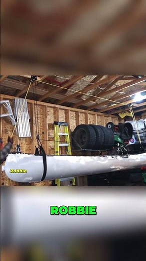 **Easy Kayak & Canoe Hoist Install – Ceiling Storage Solution!** #EasyInstall #DIYStorageSolution