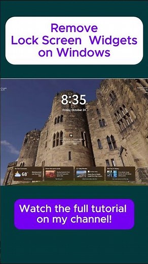 Remove Lock Screen Widgets on Windows 11