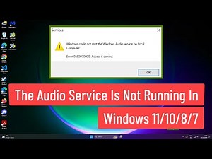 The Audio Service is not running in Windows 11/10/8/7