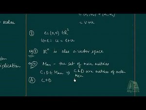 Basic examples of Vector Space