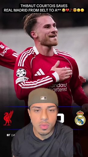 34K views · 85 reactions | THIBAUT COURTOIS SAVES REAL MADRID FROM BELT TO A** 鹿勞沈 Liverpool vs Real Madrid Mac allister goal today #realmadrid #championsleague #courtois #madridismo #vinijr | Guap Motion | Facebook